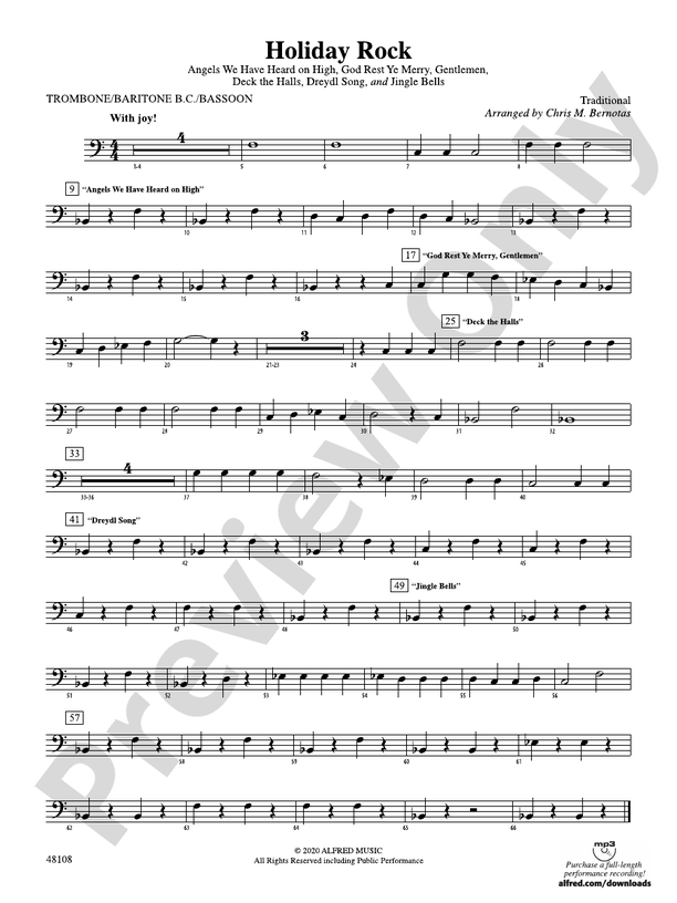 Holiday Rock: 1st Trombone: 1st Trombone Part - Digital Sheet Music ...