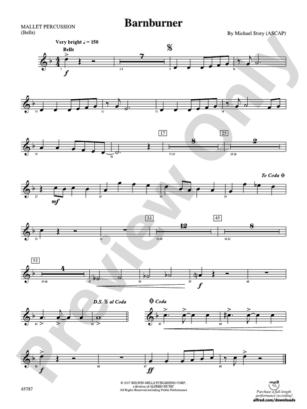 Barnburner: Mallets: Mallets Part - Digital Sheet Music Download