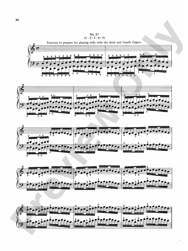 Hanon: The Virtuoso Pianist (Complete): No. 27 Part - Digital Sheet Music Download