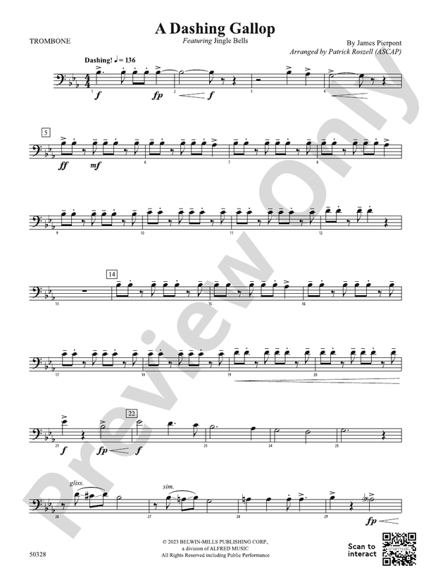 A Dashing Gallop: 1st Trombone: 1st Trombone Part - Digital Sheet Music ...