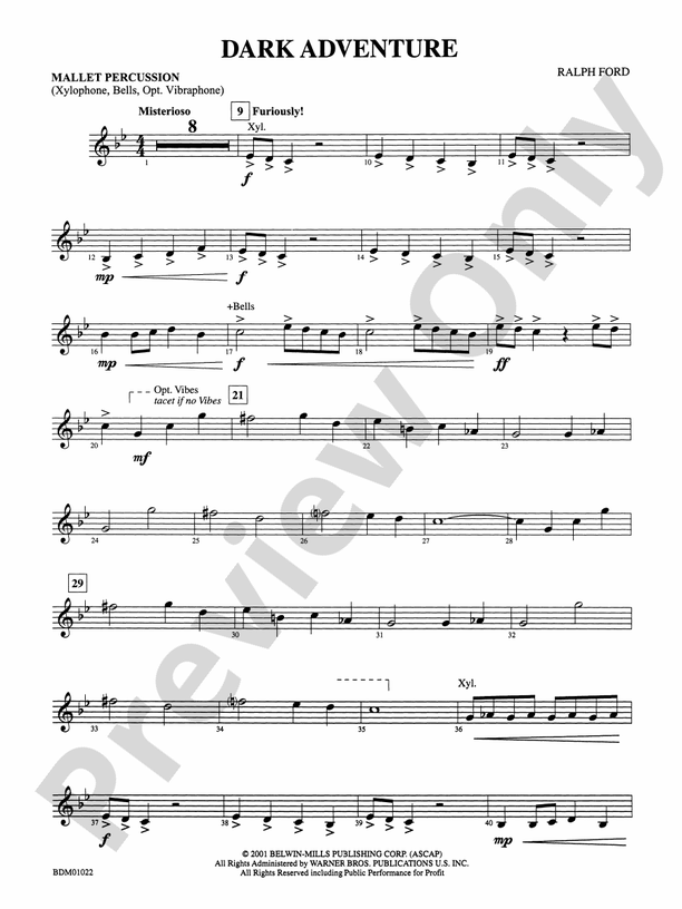 Dark Adventure: Mallets: Mallets Part - Digital Sheet Music Download