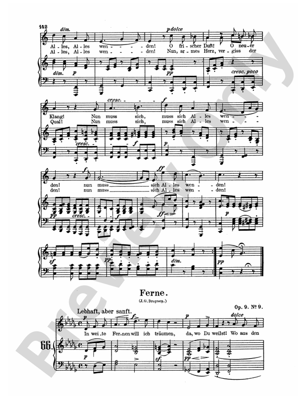 Mendelssohn: 79 Songs, Low Voice (German): 66. Ferne Part - Digital ...