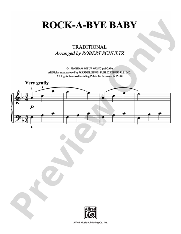 Rock-A-Bye Baby: Easy Piano: Traditional - Digital Sheet Music Download