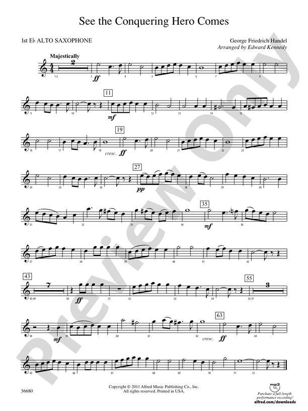 See the Conquering Hero Comes: E-flat Alto Saxophone: E-flat Alto ...