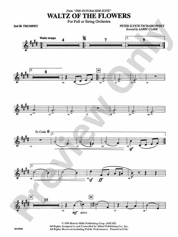 Waltz of the Flowers (from The Nutcracker Suite): 2nd B-flat Trumpet ...