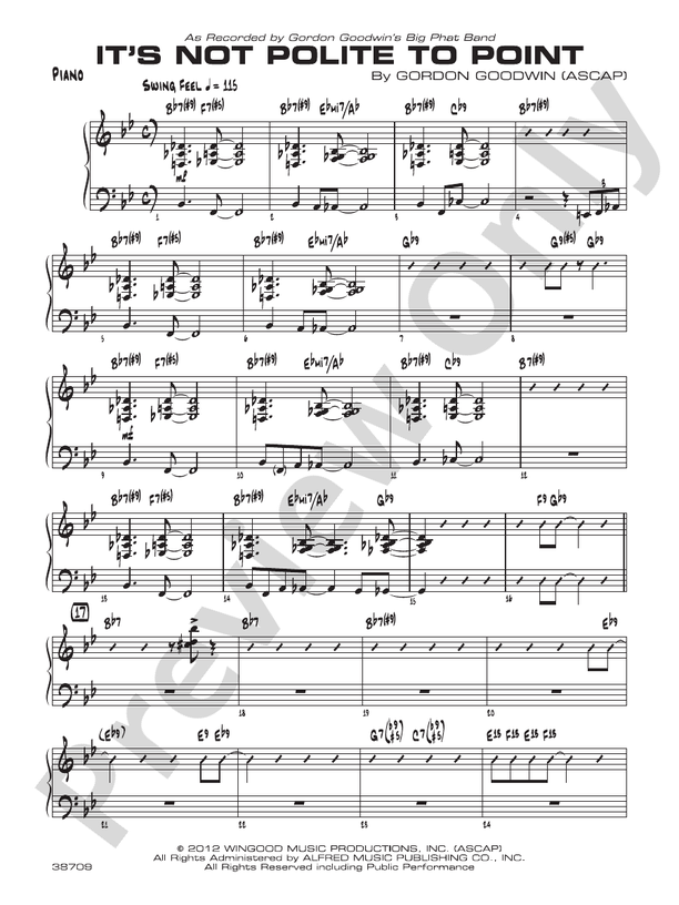 It's Not Polite to Point: Piano Accompaniment: Piano Accompaniment Part ...