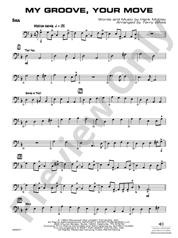 My Groove, Your Move: String Bass: String Bass Part - Digital Sheet ...