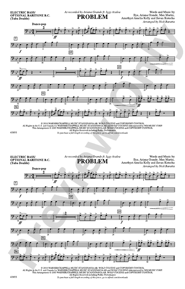Problem: Electric Bass: Electric Bass Part - Digital Sheet Music Download