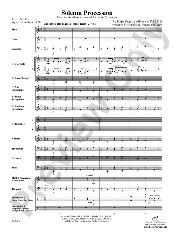Solemn Procession: Score: Concert Band Score - Digital Sheet Music Download