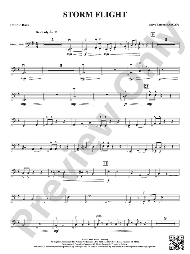 Storm Flight: String Bass: String Bass Part: Steve Parsons - Digital ...