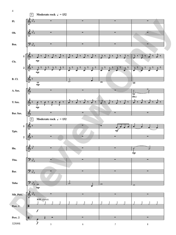 Down: Score: Concert Band Score - Digital Sheet Music Download