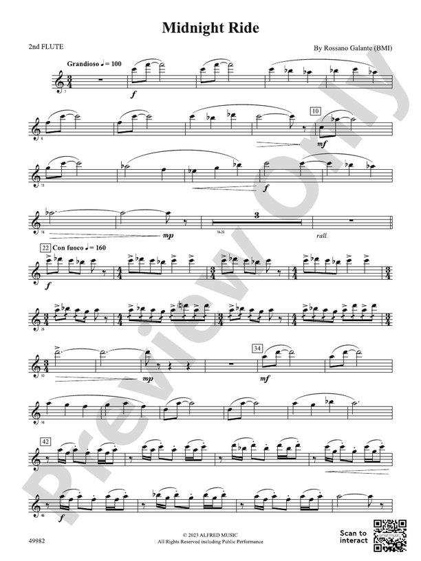 Midnight Ride: 2nd Flute: 2nd Flute Part - Digital Sheet Music Download