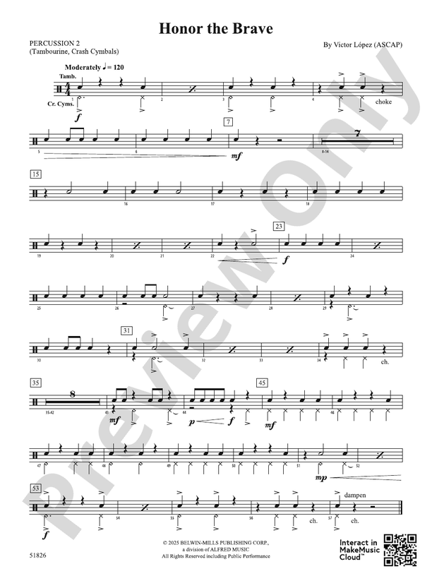 Honor the Brave: 2nd Percussion: 2nd Percussion Part - Digital Sheet ...