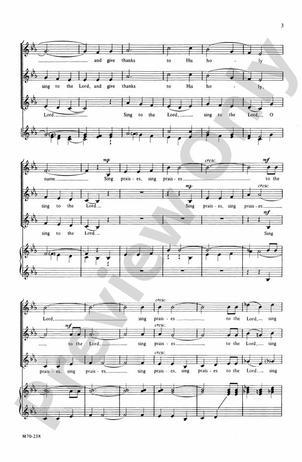 Sing Praises, Sing Praises: SSA Choral Octavo: Kent A. Newbury ...