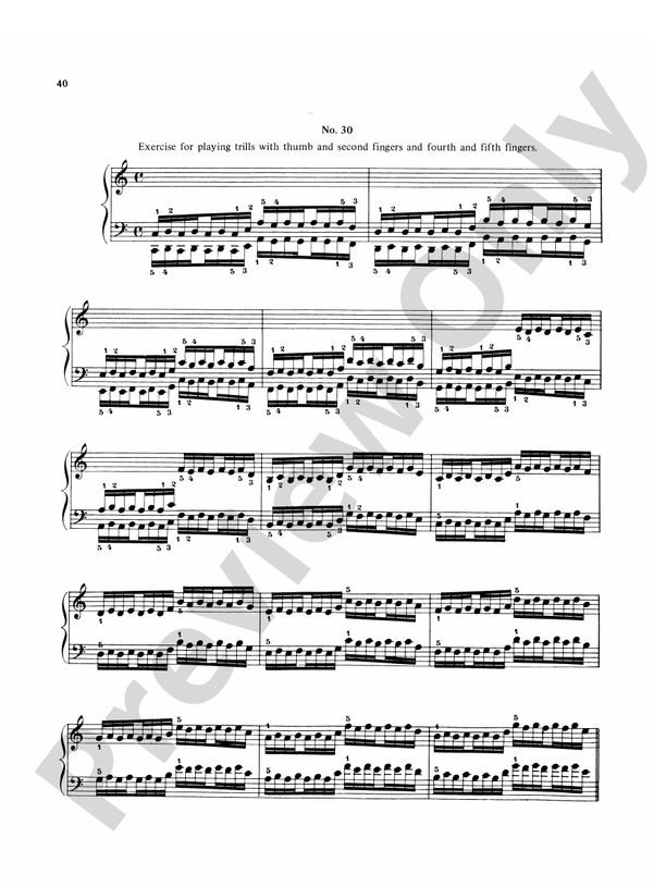 Hanon: The Virtuoso Pianist (Complete): No. 30 Part - Digital Sheet ...