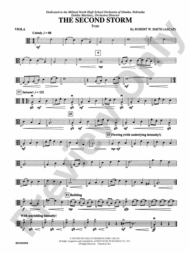 The Second Storm (Ivan): Viola: Viola Part - Digital Sheet Music Download