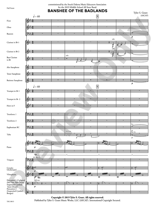 Banshee of the Badlands: Score: Concert Band Score - Digital Sheet ...