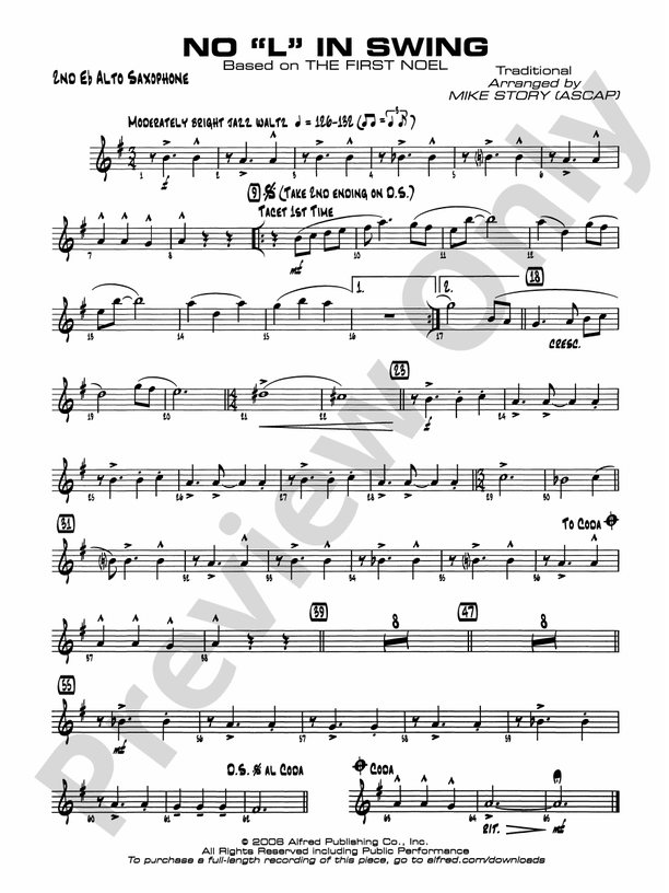 No "L" in Swing: 2nd E-flat Alto Saxophone: 2nd E-flat Alto Saxophone ...