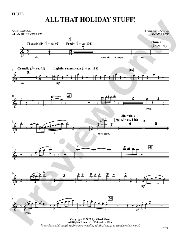 All That Holiday Stuff!: Flute: Flute Part - Digital Sheet Music Download