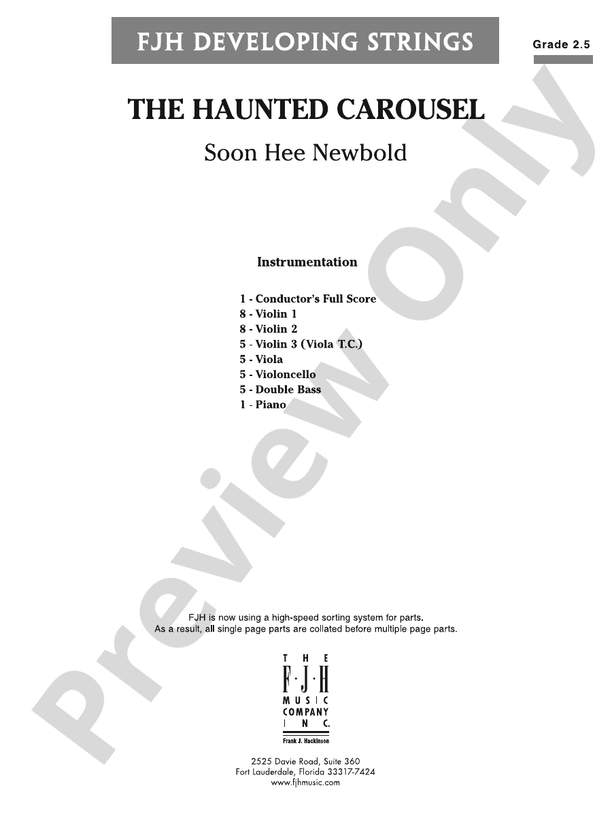 The Haunted Carousel: Score: String Orchestra Score: Soon Hee Newbold ...