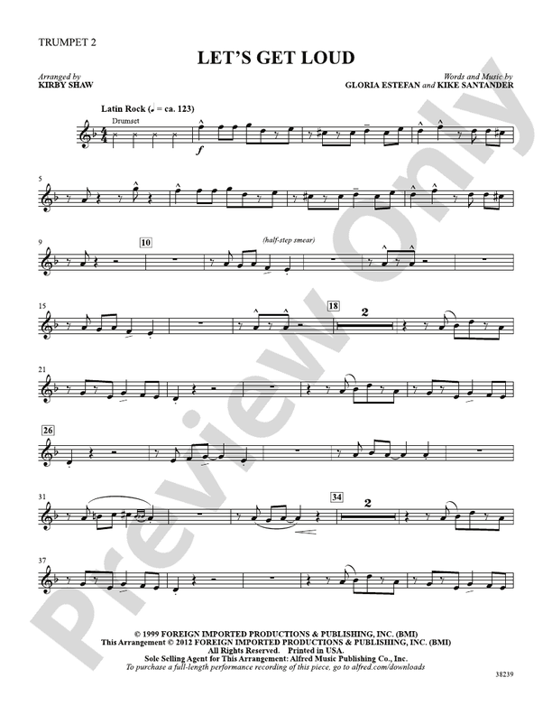 Let's Get Loud: 2nd B-flat Trumpet: 2nd B-flat Trumpet Part - Digital ...