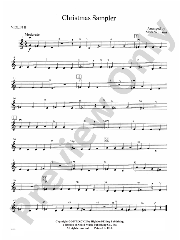 Classics for a Traditional Christmas, Level 1: 2nd Violin: 2nd Violin Part - Digital Sheet Music ...