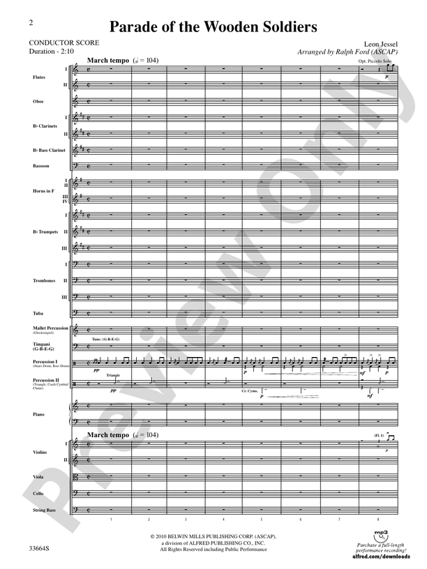 Parade of the Wooden Soldiers: Score: Full Orchestra Score - Digital Sheet Music Download