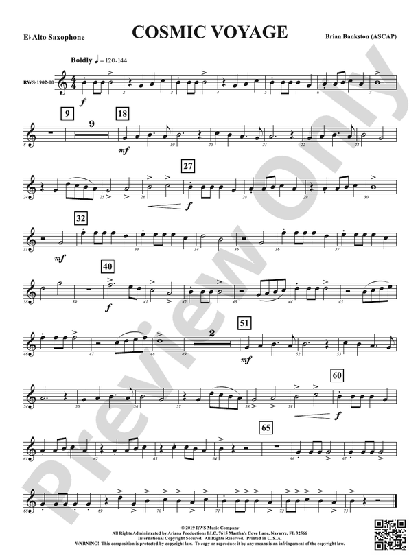 Cosmic Voyage: 1st E-flat Alto Saxophone: 1st E-flat Alto Saxophone ...