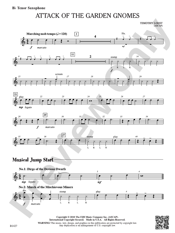 Attack of the Garden Gnomes: B-flat Tenor Saxophone: B-flat Tenor ...