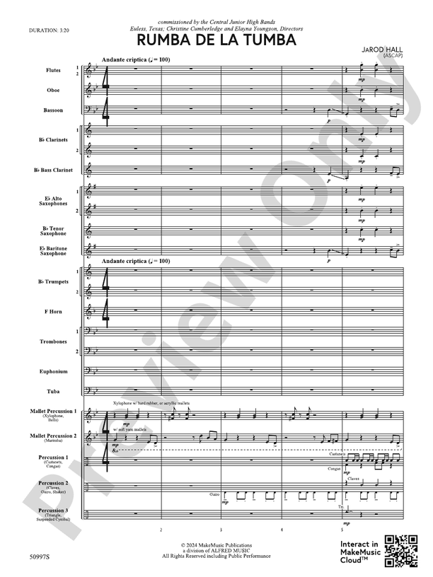 Rumba de la Tumba: Score: Concert Band Score - Digital Sheet Music Download