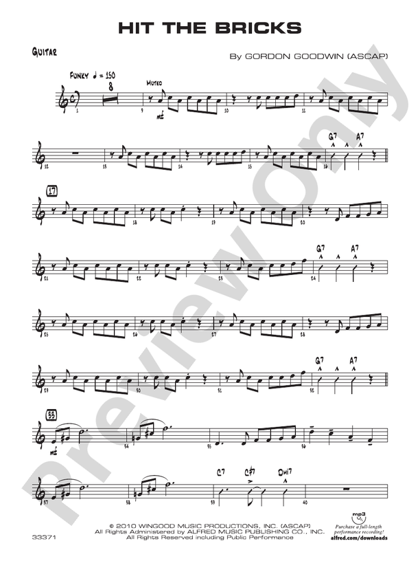 Hit the Bricks: Guitar: Guitar Part - Digital Sheet Music Download