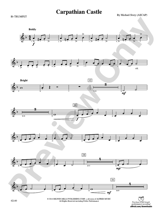 Carpathian Castle: 1st B-flat Trumpet: 1st B-flat Trumpet Part ...