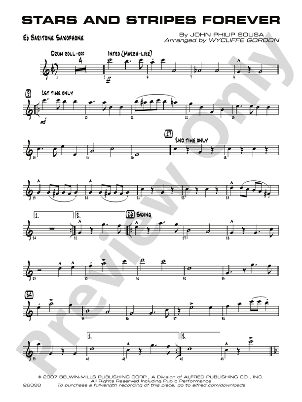 Stars and Stripes Forever: E-flat Baritone Saxophone: E-flat Baritone ...