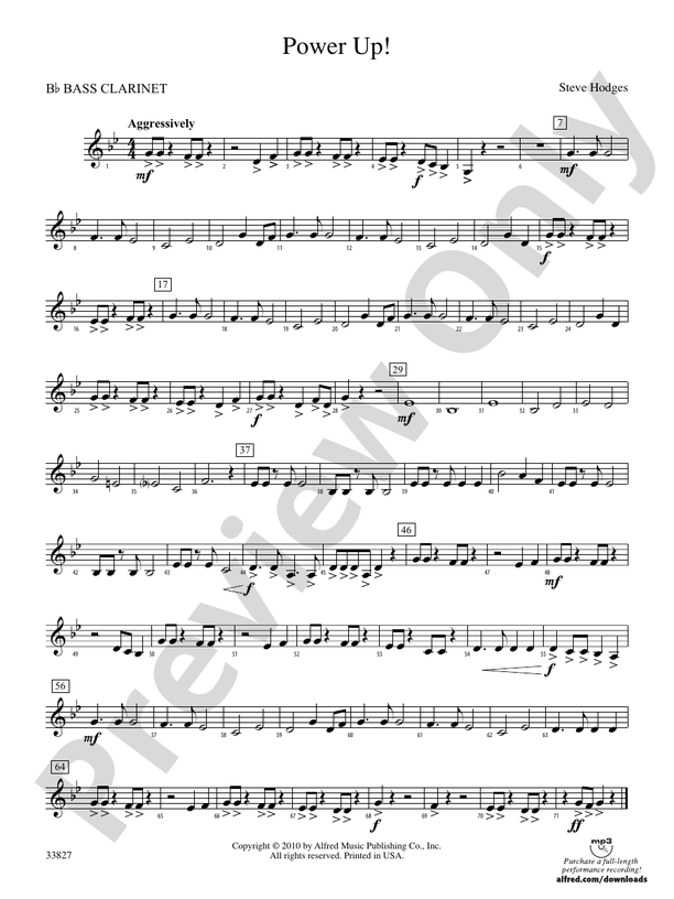 Power Up!: B-flat Bass Clarinet: B-flat Bass Clarinet Part - Digital ...