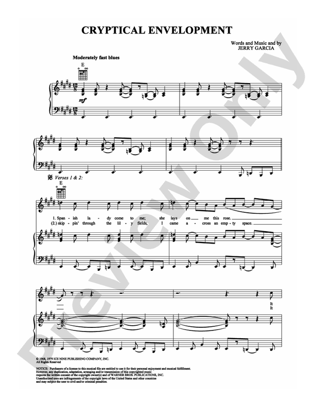 Cryptical Envelopment: Piano/Vocal/Chords: Grateful Dead - Digital ...