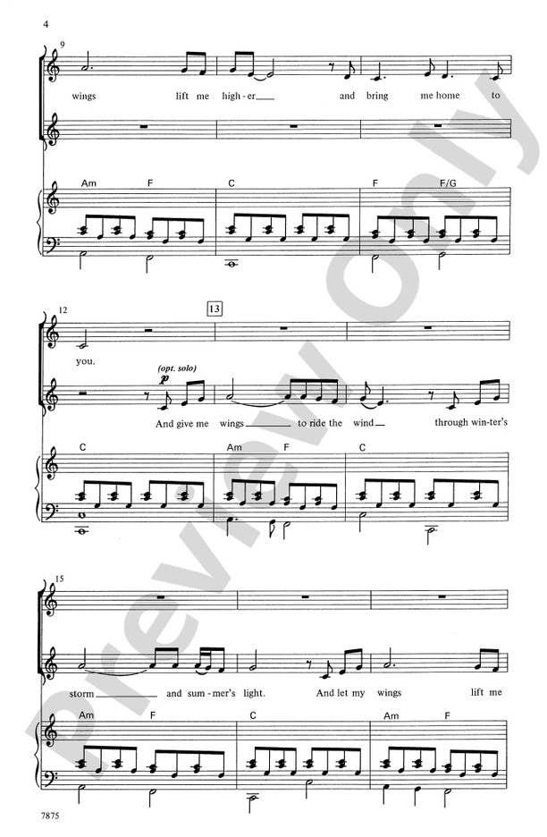 Wings: 2-Part Choral Octavo: Carl Strommen - Digital Sheet Music Download