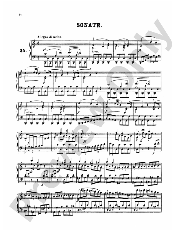 Clementi: Piano Sonatas (Volume IV): No. 24, in C Major Part - Digital Sheet Music Download