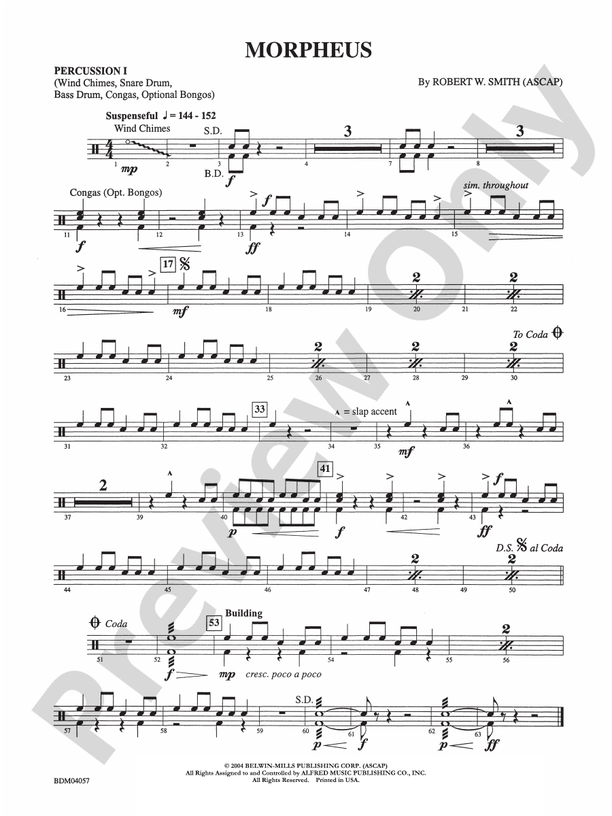 Morpheus: 1st Percussion: 1st Percussion Part - Digital Sheet Music Download