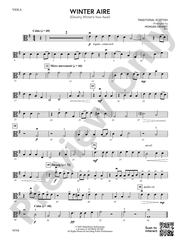 Winter Aire: Viola: Viola Part - Digital Sheet Music Download