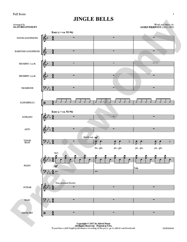 Jingle Bells: Score: Choir Score - Digital Sheet Music Download