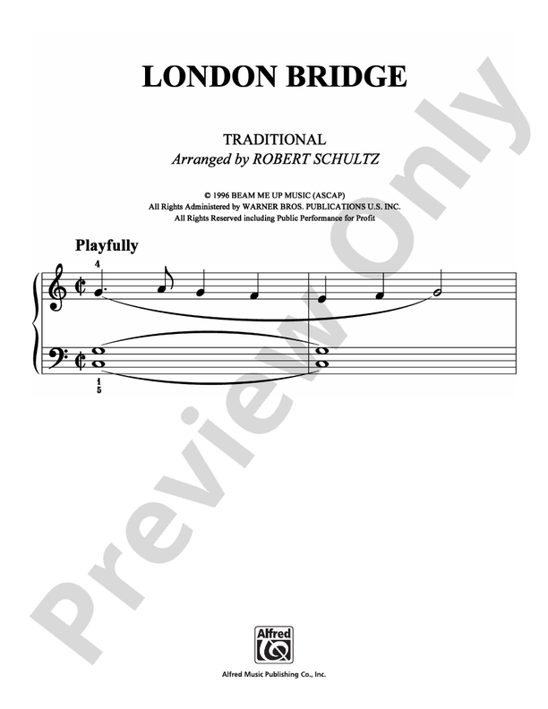 London Bridge: Easy Piano: Traditional - Digital Sheet Music Download
