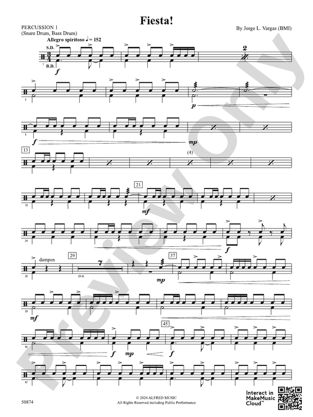 Fiesta!: 1st Percussion: 1st Percussion Part - Digital Sheet Music Download