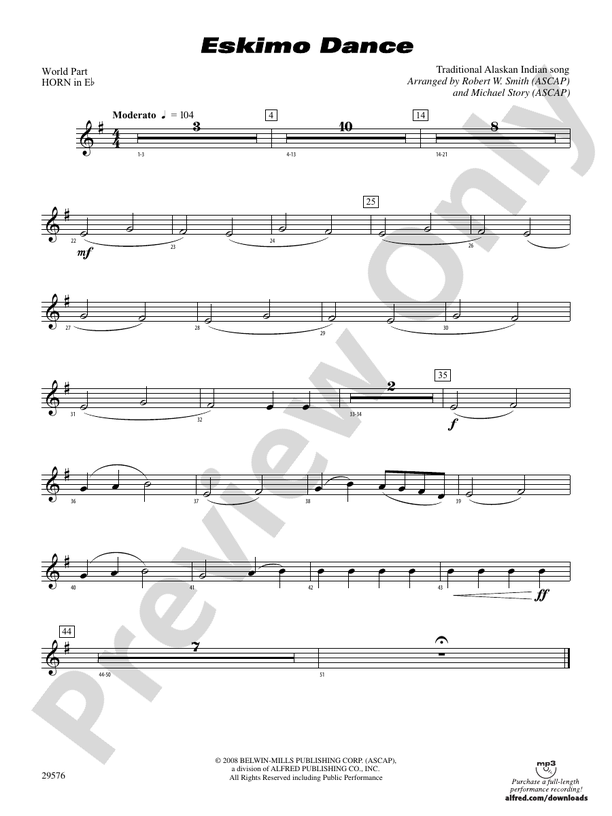 Eskimo Dance: (wp) 1st Horn in E-flat: (wp) 1st Horn in E-flat World ...