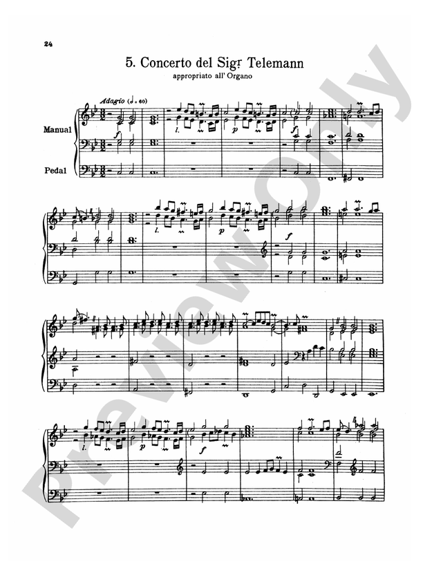Vierne: Five Selected Organ Works: 5. Concerto del Signor Telemann Part ...
