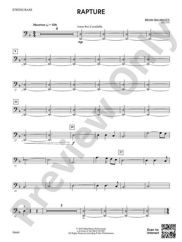 Rapture: String Bass: String Bass Part - Digital Sheet Music Download Rapture: String Bass: String Bass Part - Digital Sheet Music Download