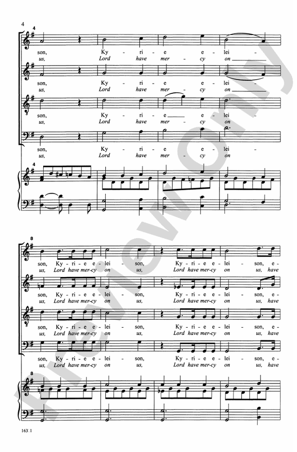 Kyrie (from Mass in G): SATB Choral Octavo: Franz Schubert - Digital ...
