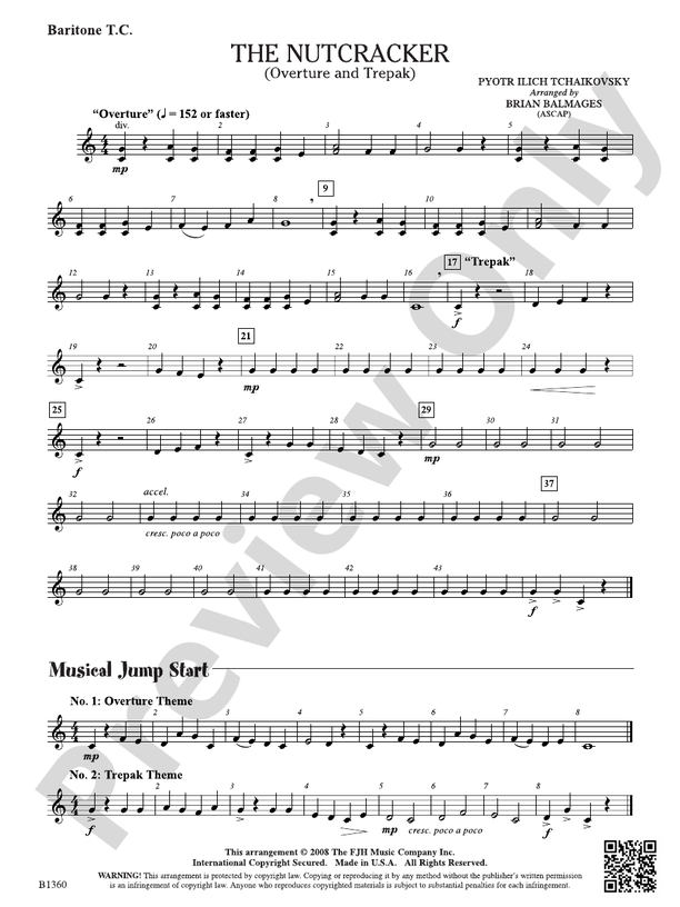 The Nutcracker (Overture and Trepak): Baritone T.C.: Baritone T.C. Part ...