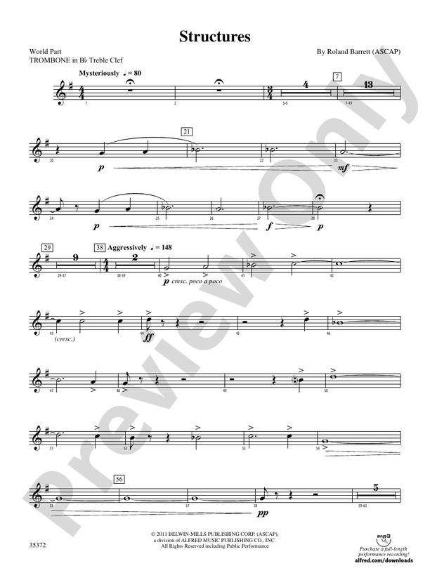 Structures: (wp) 1st B-flat Trombone T.C.: (wp) 1st B-flat Trombone T.C ...