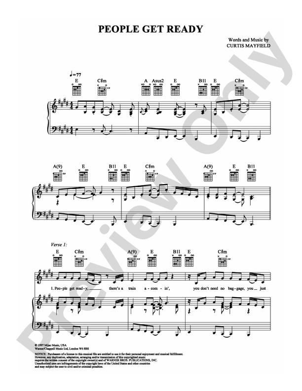 People Get Ready: Piano/Vocal/Chords: Eva Cassidy - Digital Sheet Music ...