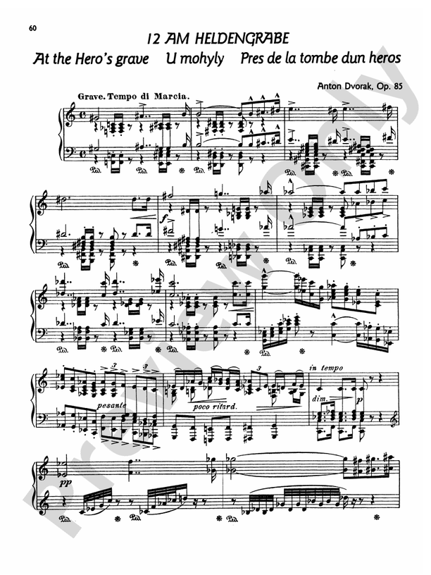 Dvorák: Poetical Tone Pictures, Op. 85: Am Heldengrabe (At the Hero's ...